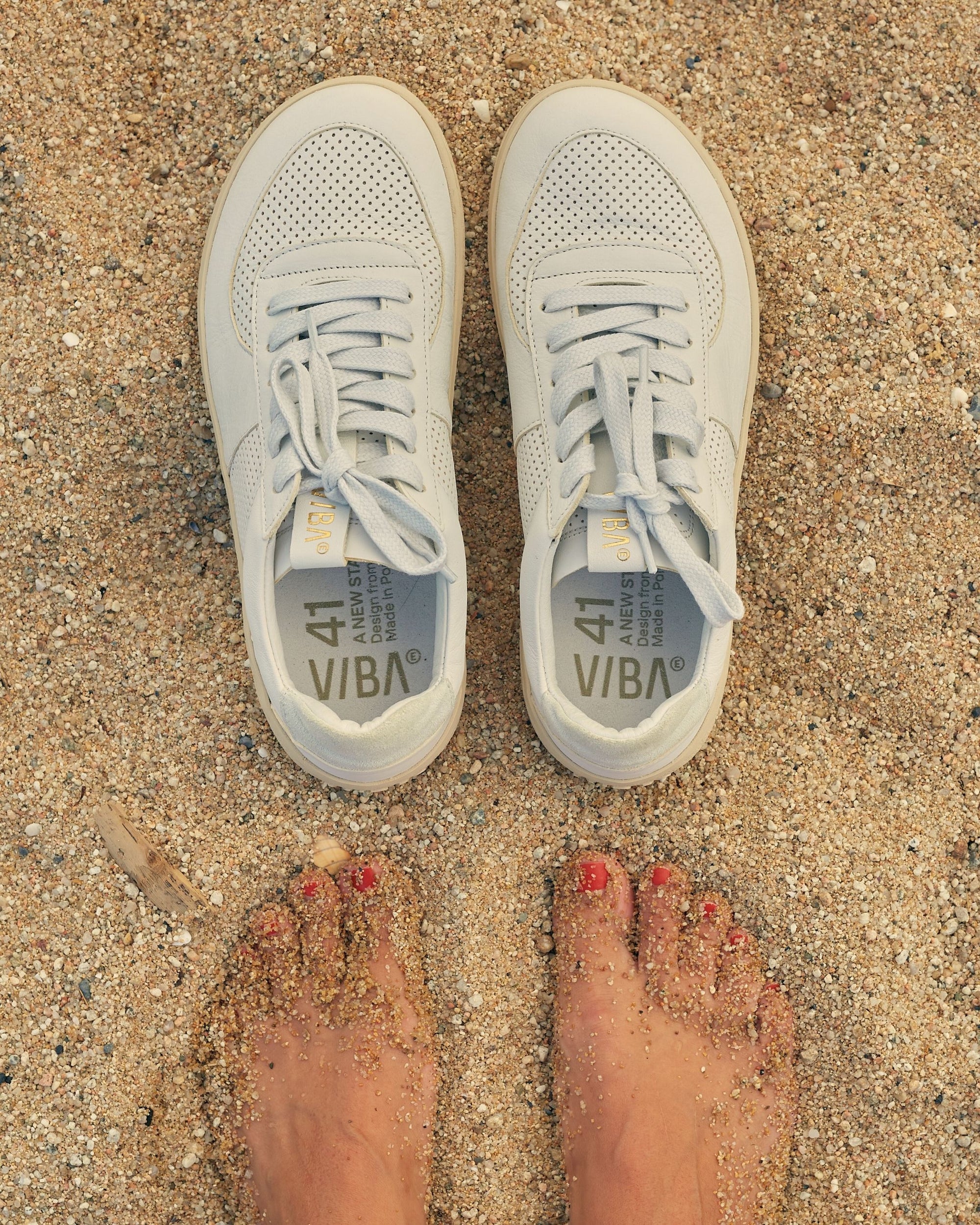 LONDON Bio Leather White/Chalk – VIBAe