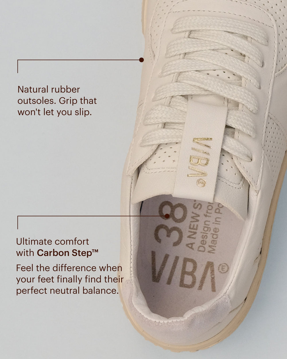 LONDON Bio Leather White/Chalk – VIBAe