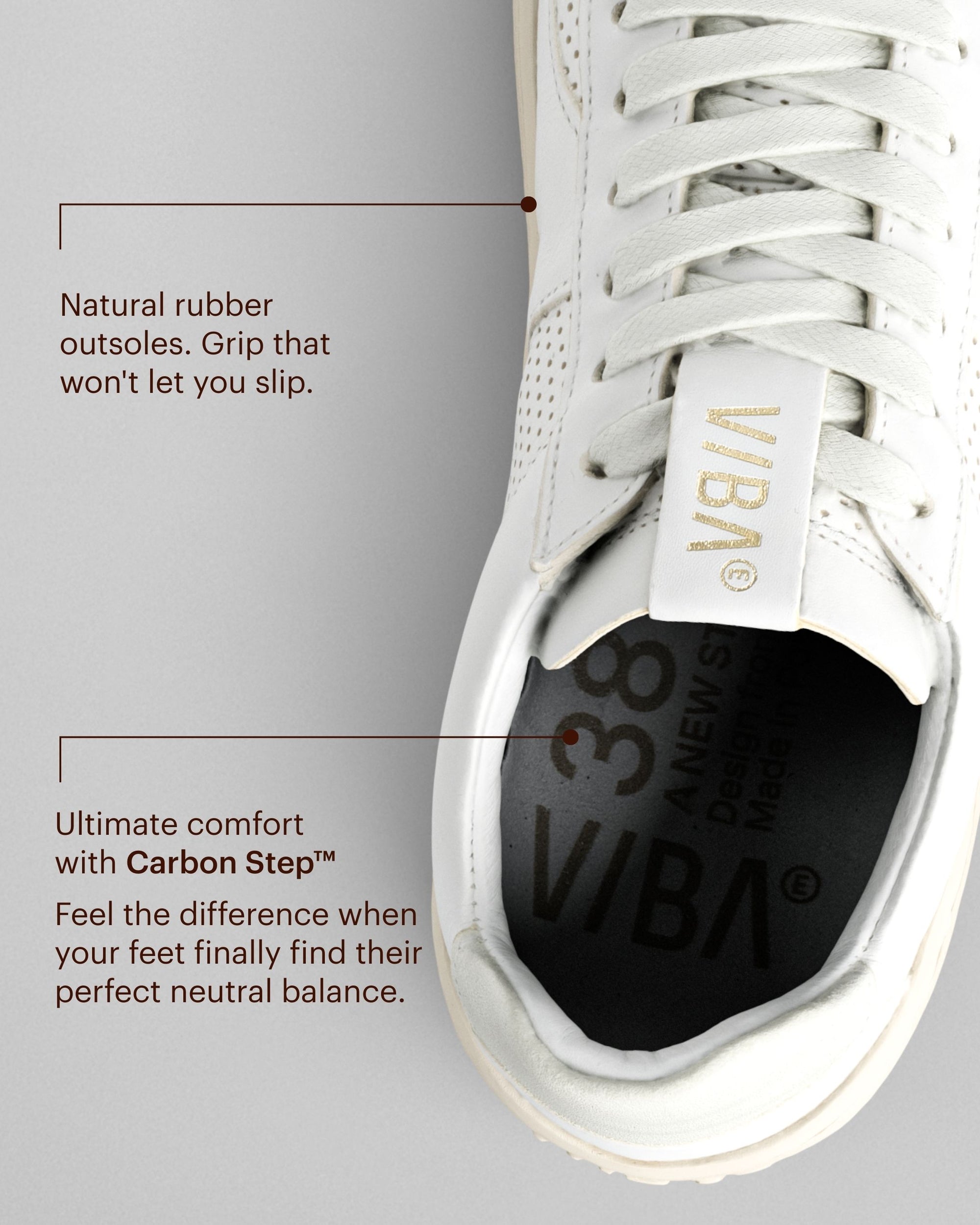 LONDON Bio Leather White/Chalk – VIBAe